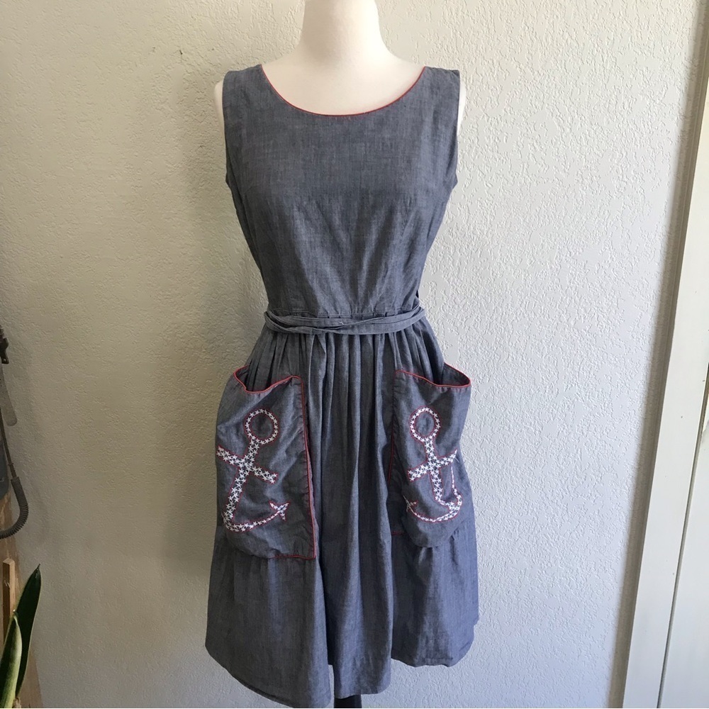 Swirl Brand Vintage 1950's Wrap Dress Summer Anchor P… - Gem